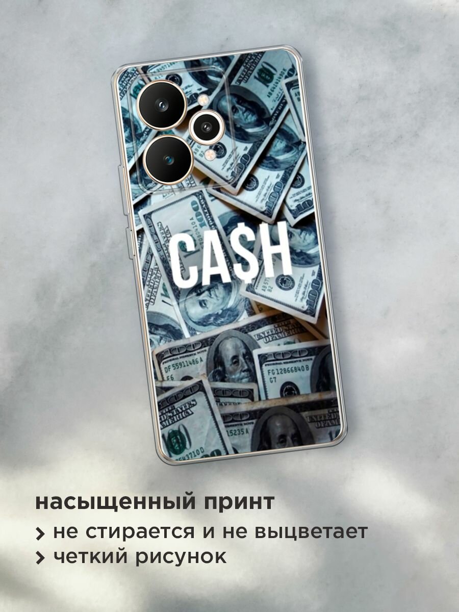 Силиконовый чехол на Realme 15 / Реалми 15 с принтом "Cash" — фото 1