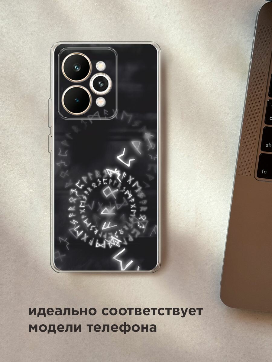 Силиконовый чехол на Realme 15 Pro / Реалми 15 Про с принтом "Руны" — фото 1
