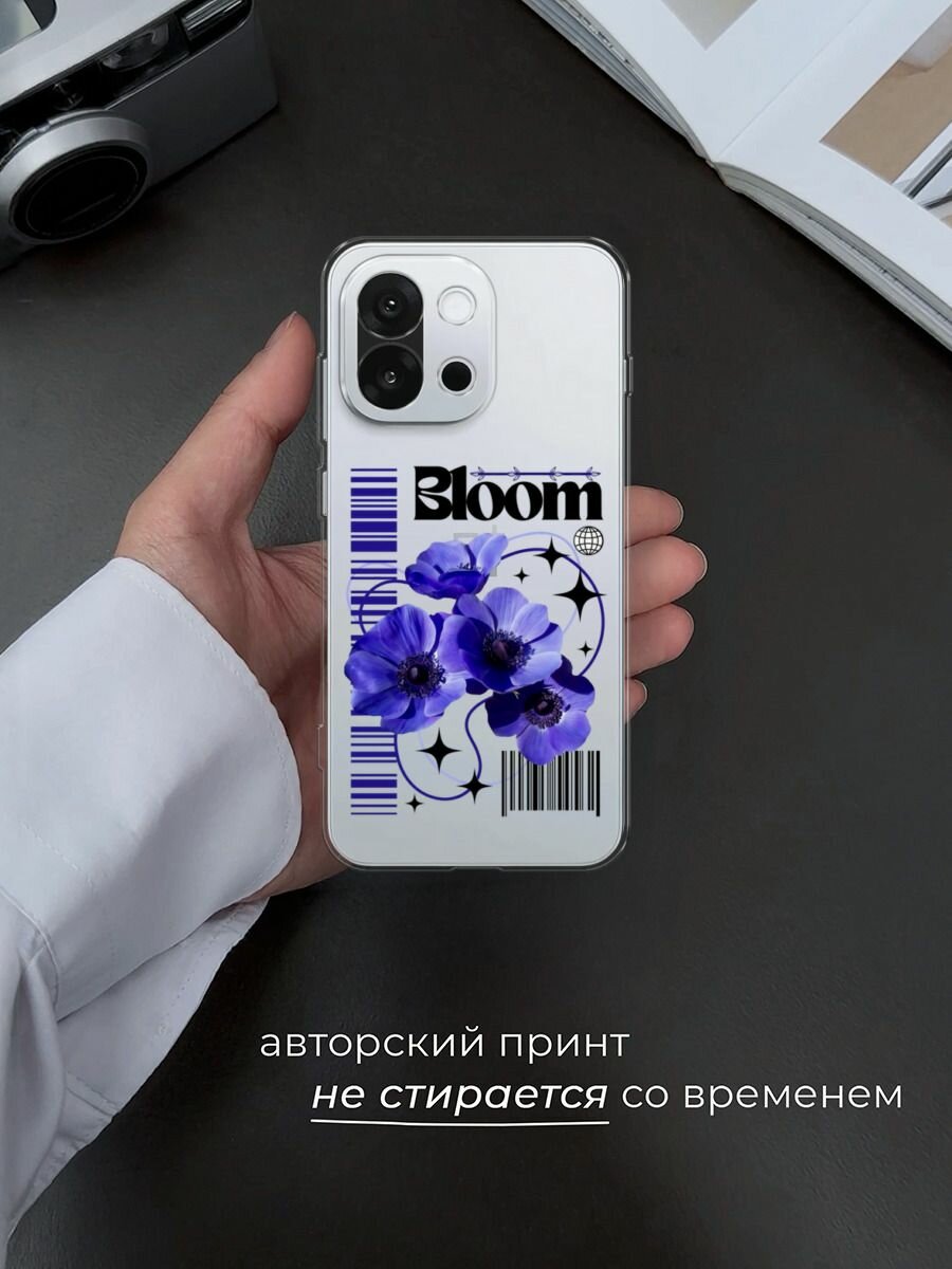 Чехол на OnePlus 13T / Ван Плас 13Т с принтом "Завораживающие анемоны", прозрачный — фото 1