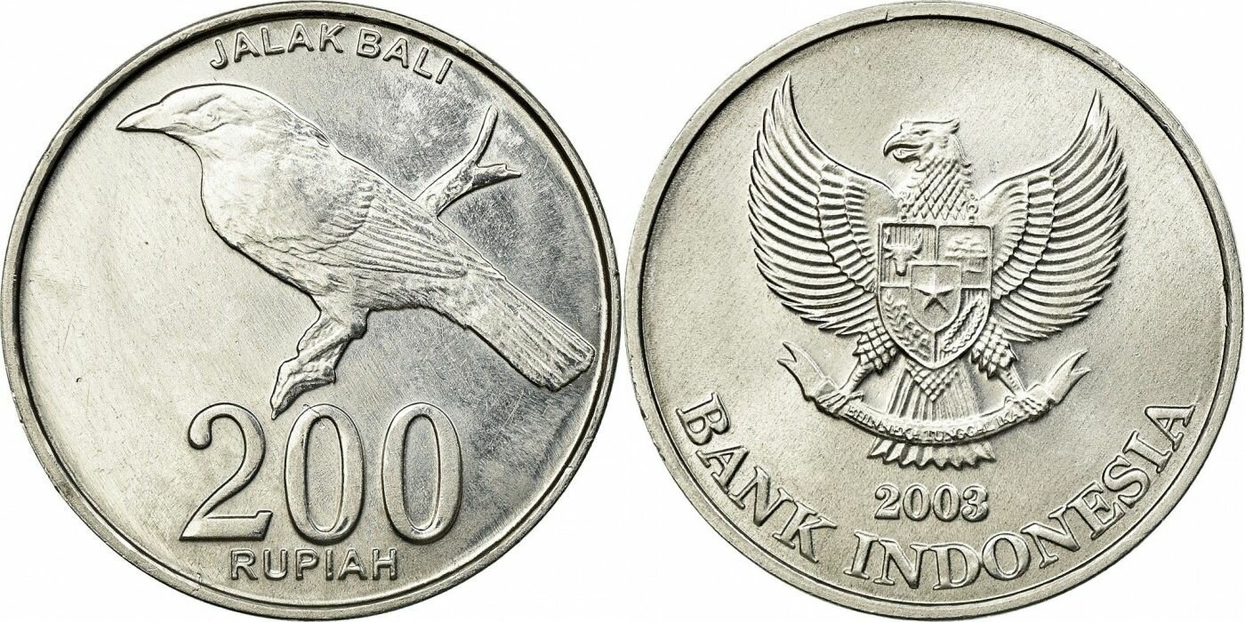 Индонезия 200 рупий, 2003 Майна XF