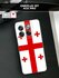 Силиконовый чехол на OnePlus 10T / Ван плюс 10T с принтом "Флаг Грузии"