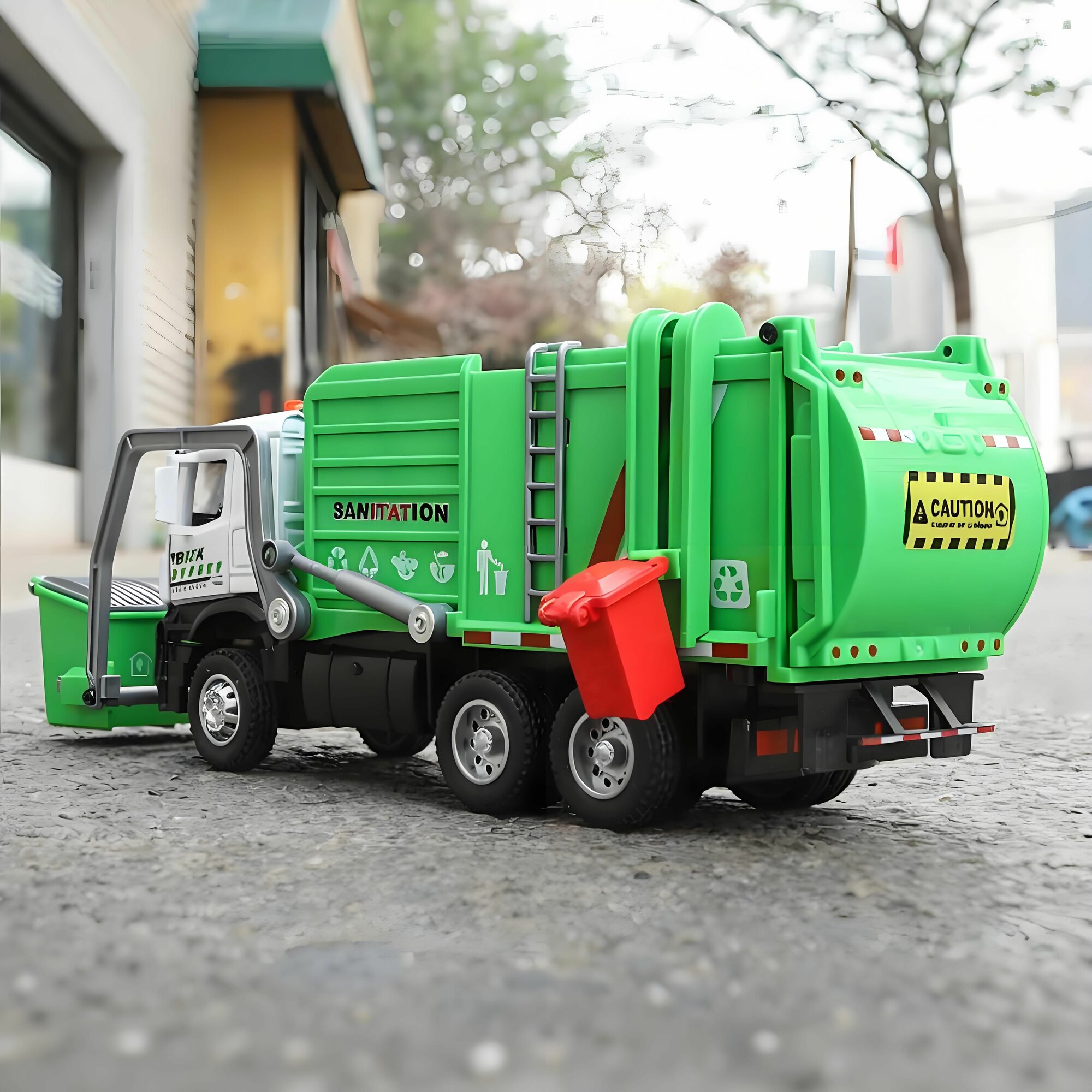 Машинка мусоровоз 1:35 инерционная грузовик Звук и свет Игрушечный автомобиль