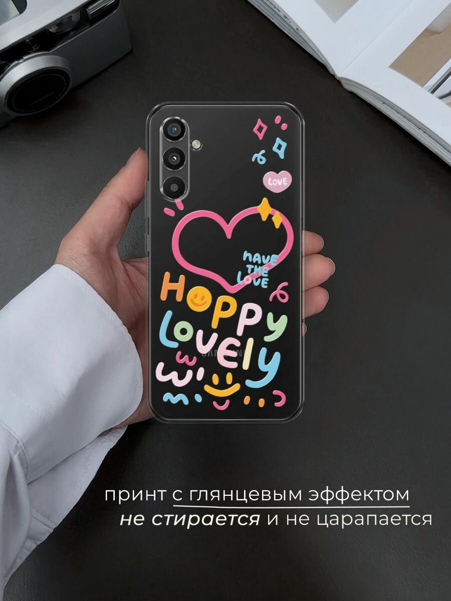 Чехол на Samsung Galaxy A34 / Самсунг A34 с принтом "Happy lovely 2" — фото 1