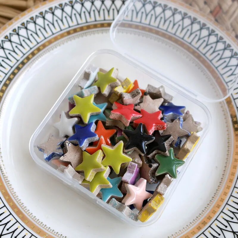 Мозаичная плитка фарфоровая 50г, star, 50g, 1 см * 1 см