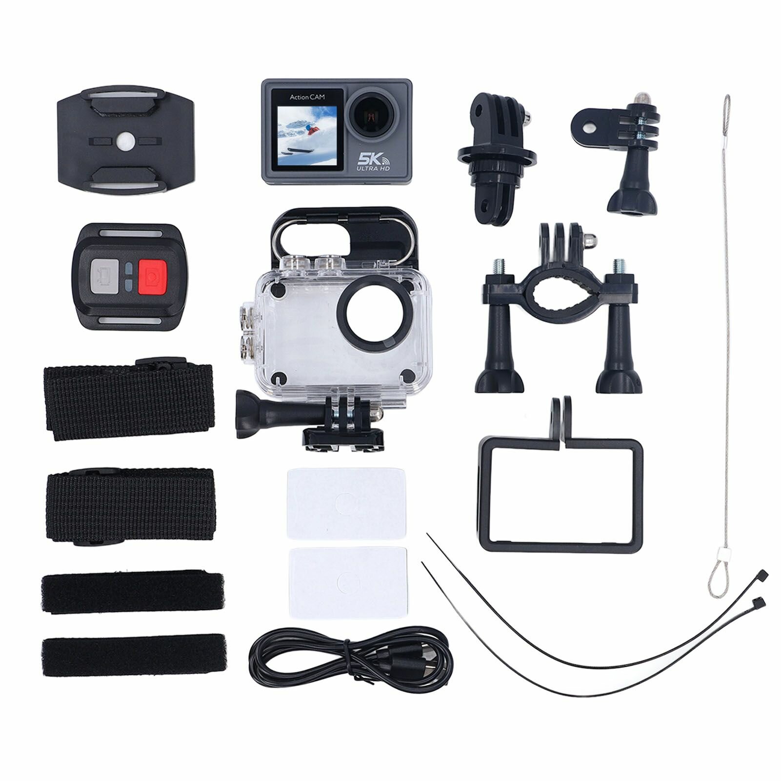 Экшн-камера AT-M40R 5K/4K (50м водонепроницаемая, WiFi, 170 )