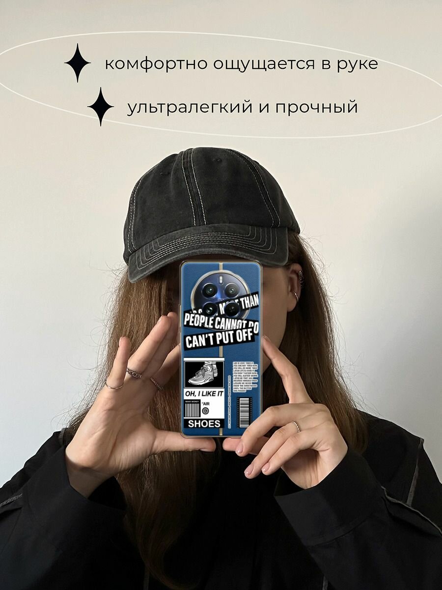 Чехол на Realme 12 Pro / Реалми 12 Про с принтом "I like it", прозрачный — фото 1