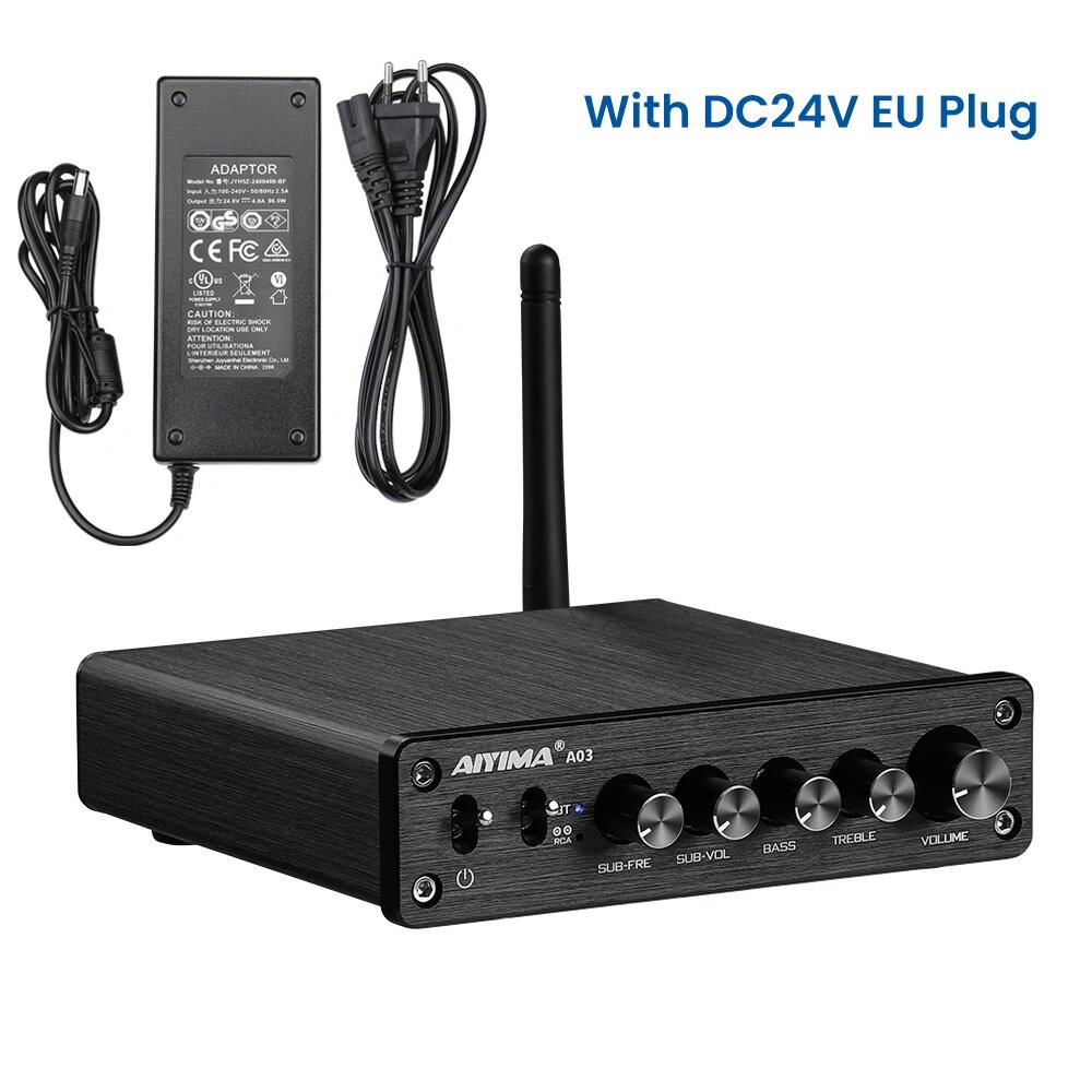 Цифровой аудиоусилитель AIYIMA TPA3116, 100 Вт, Bluetooth, A03 Amplifier EU