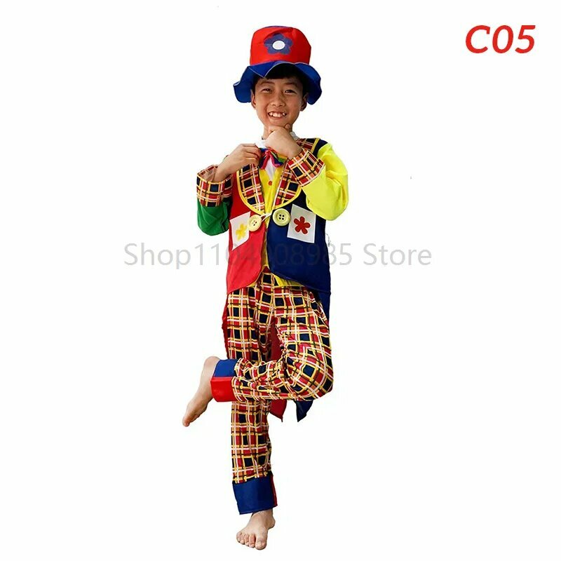 Детский костюм клоуна, полиэстер, 6 цветов М, style 5