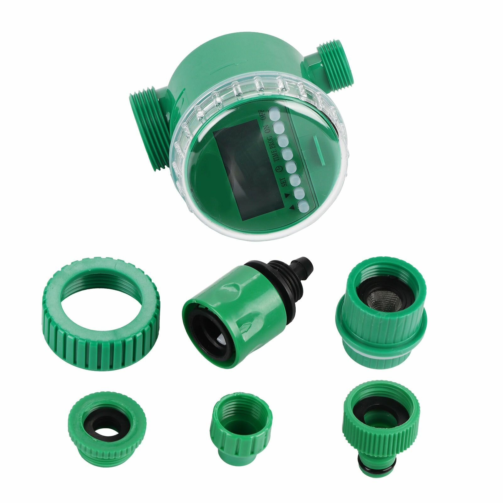 Автоматический цифровой таймер полива для дома и сада, программируемый, 1-9 часов, зеленый