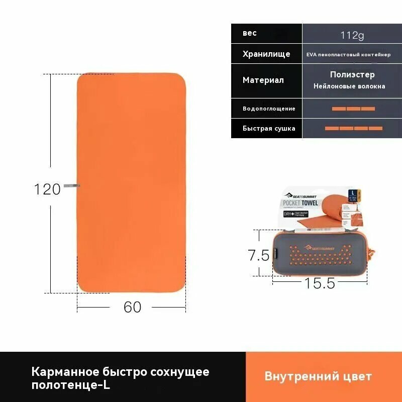 Полотенце для путешествий с быстрой сушкой