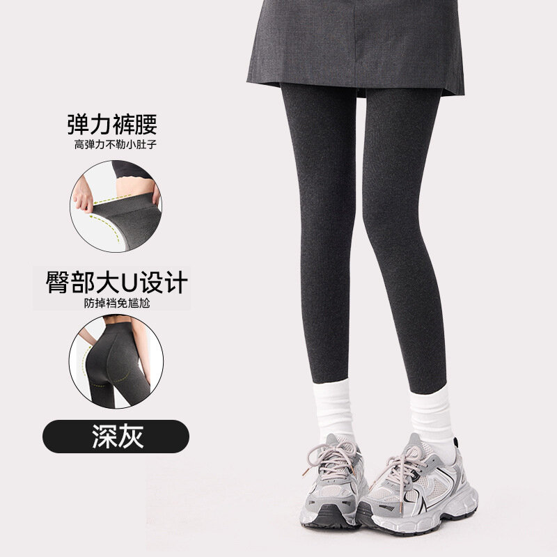 Женские осенне-зимние хлопковые ребристые утягивающие компрессионные леггинсы Kefei с утолщенной флисовой подкладкой, термоколготки.