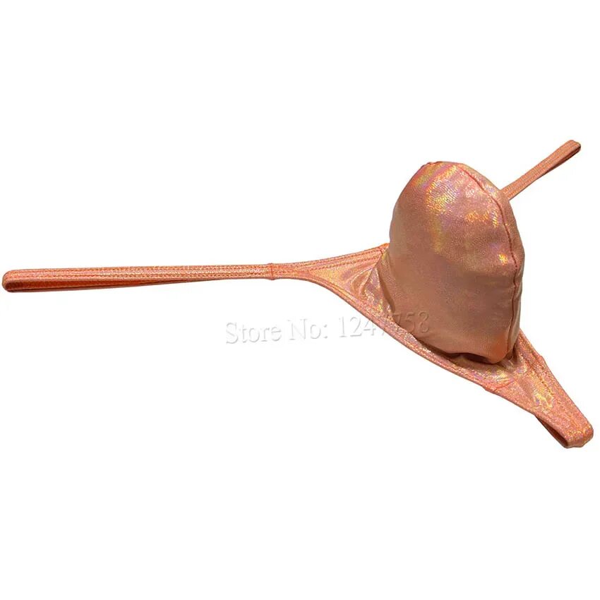 Мужские блестящие стринги Sexys M, Оранжевый, Light Orange