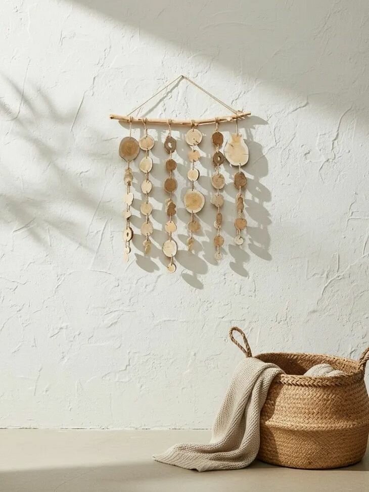 Панно из спилов можжевельника (шторка 50х50см), аксессуары для бани, очень ароматное