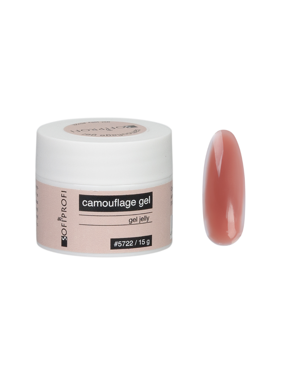 Гель желе для наращивания ногтей Тон 5722 Sofiprofi Camouflage Gel Jelly, 15 мл