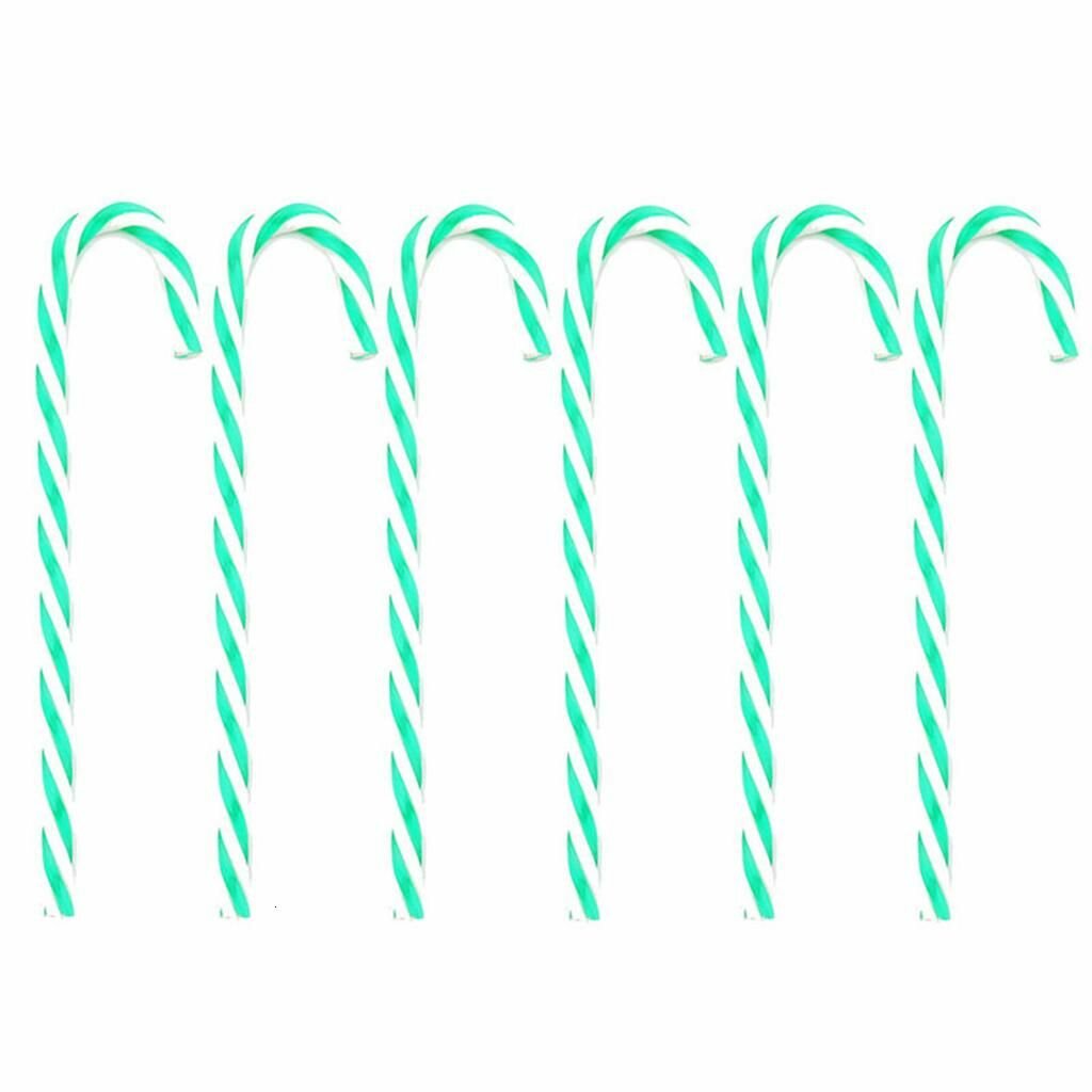 Рождественские леденцы 6 шт, Зеленый и белый