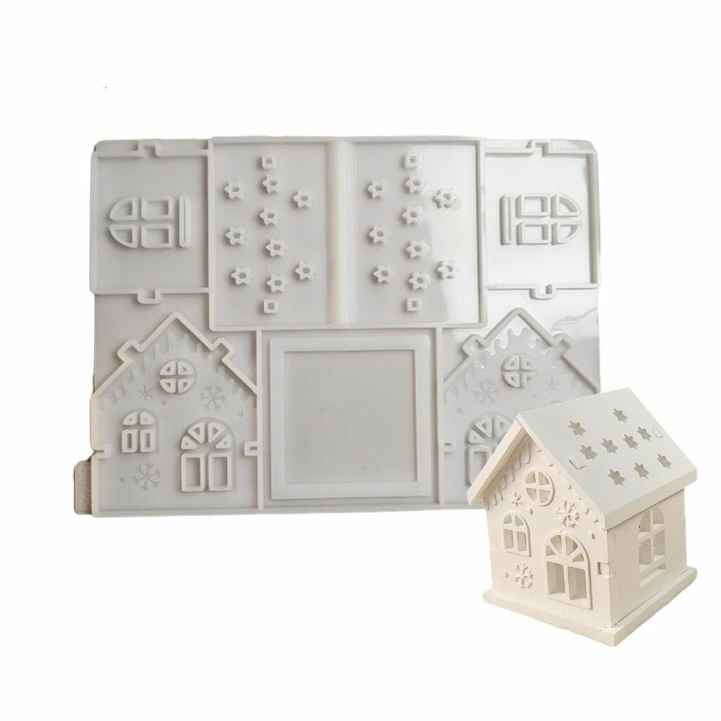 Прочные силиконовые формы для рождественских домиков