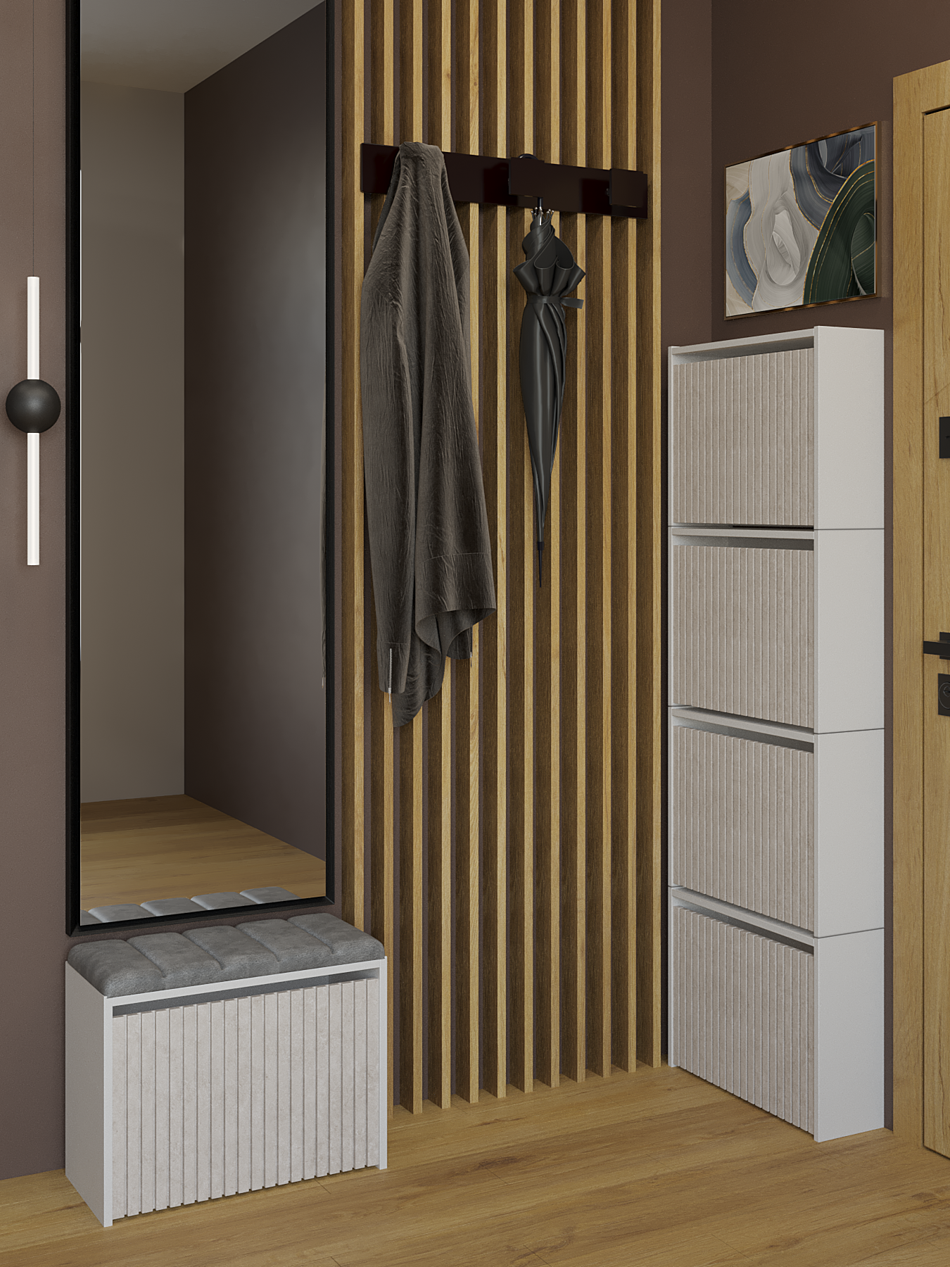 Обувница с мягким сиденьем Лори, 52,3х24х45 см, Белый/Верона