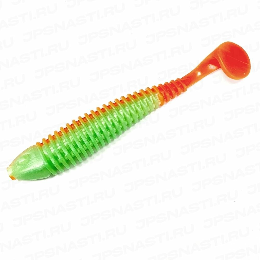 Силиконовые приманки для рыбалки Boroda Baits Shemaya 160, зеленый перламутр/ярко-оранжевый