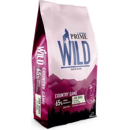 Корм сухой Prime Wild GF COUNRTY GAME для щенков и собак всех пород с уткой и олениной 2кг