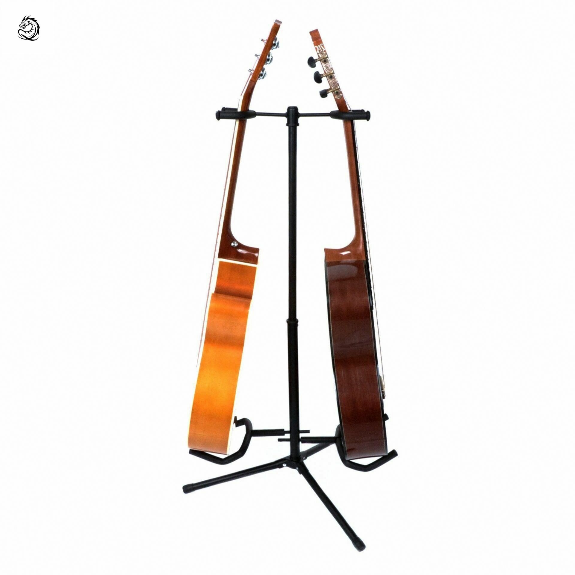 Универсальная напольная стойка для двух гитар с поролоновыми кронштейнами