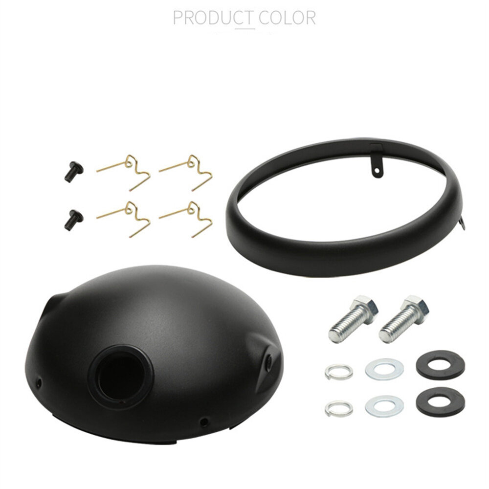 Корпус фары 7 дюймов Черный корпус мотоциклетной фары Универсальный