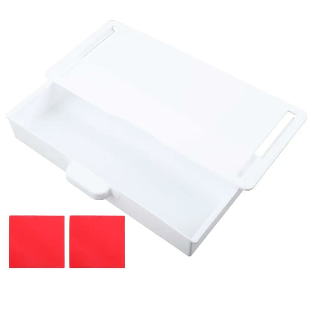 Under Drawer Organizer, Материал Пластик, Размер 23.5 x 10.5 x 3.5 см/9.25 x 4.13 x 1.38 дюймов, Доступные Цвета Черный Серый Белый, Количество 1 Шт, Ящик Для Хранения Канцелярских Товаров Косметики с Ручкой