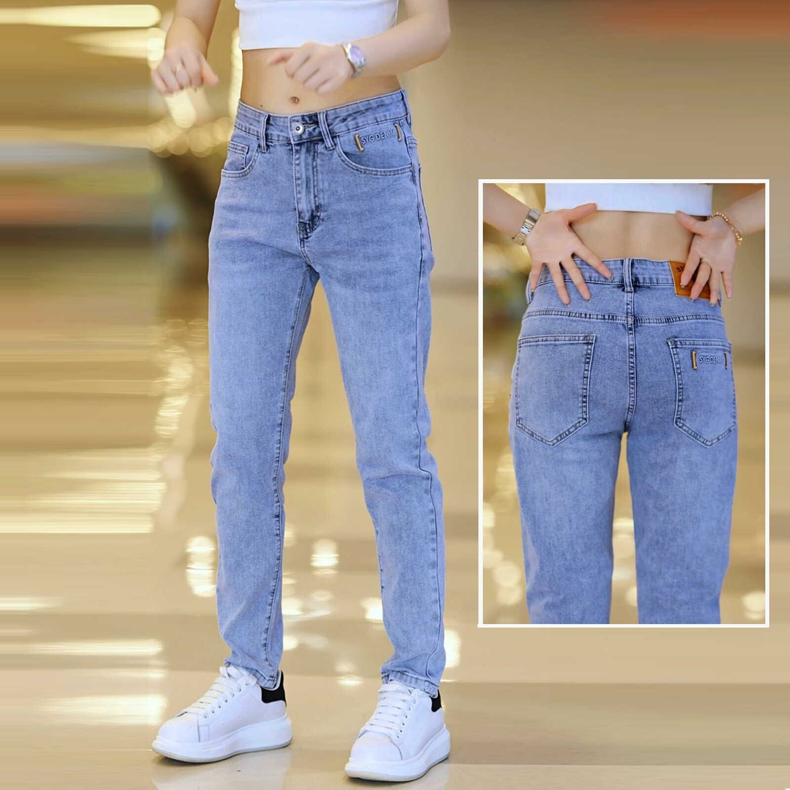 MON Мужские Джинсы Лето Тонкие Черные Потертые Слим Высокие Деним, Размер_31