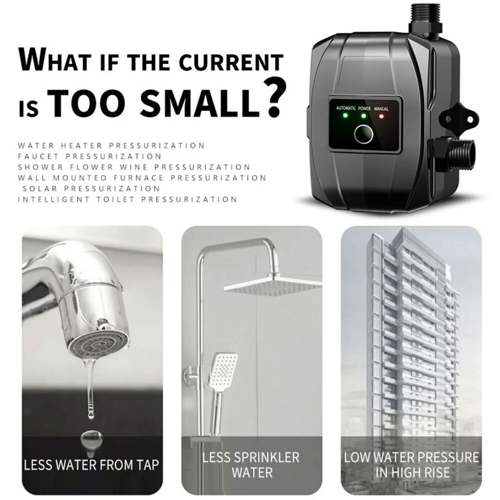 Насос поверхностный 24В для повышения давления воды, автоматический домашний бустерный насос