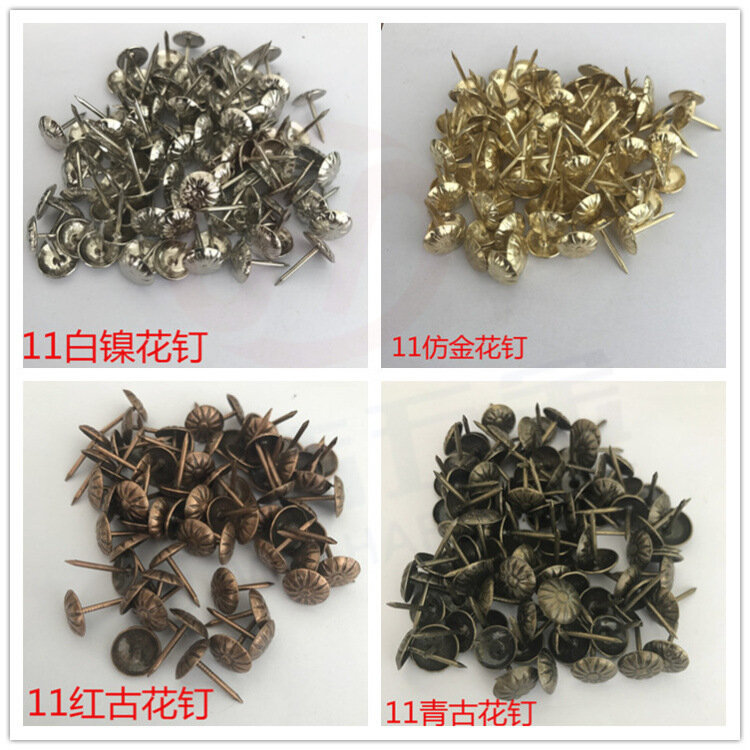 Продажа по заводской цене 11 мм пенопластовые гвозди, гвозди для дивана, кнопки, антикварные гвозди, декоративные гвозди для обивки, круглые головки