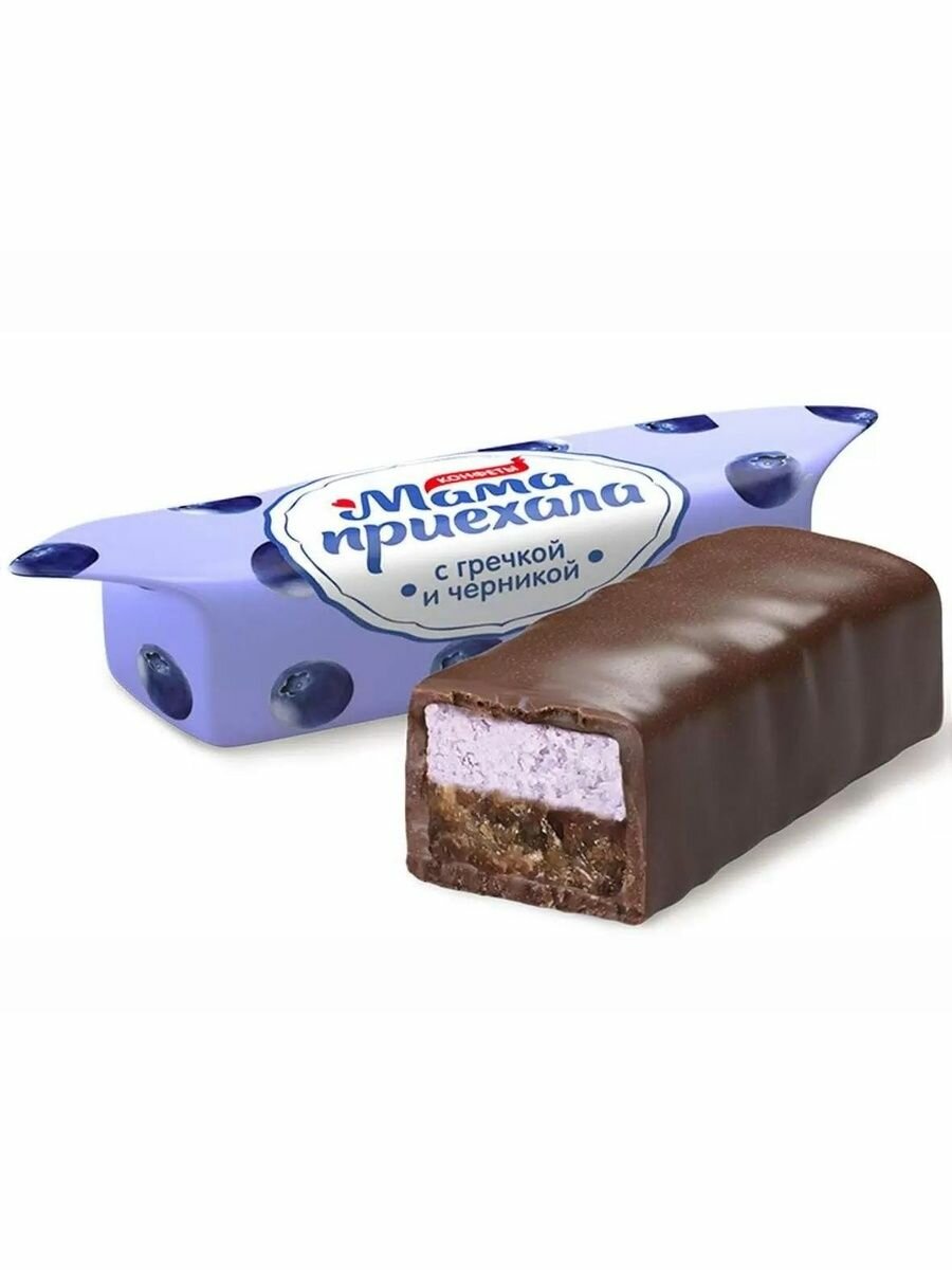 Конфеты "Мама приехала" Красный Октябрь, шоколадные, двухслойные, в молочном шоколаде, 1 кг