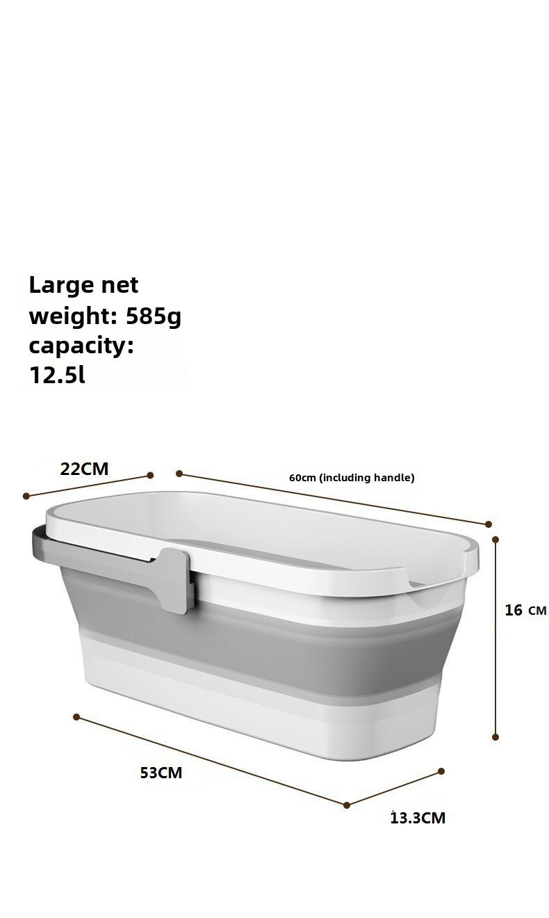 Складная ведро оптом, розница — Прямоугольная большая одиночная ведро для швабры, мытья полов, мойки авто, хранения воды (Большая складная ведро)