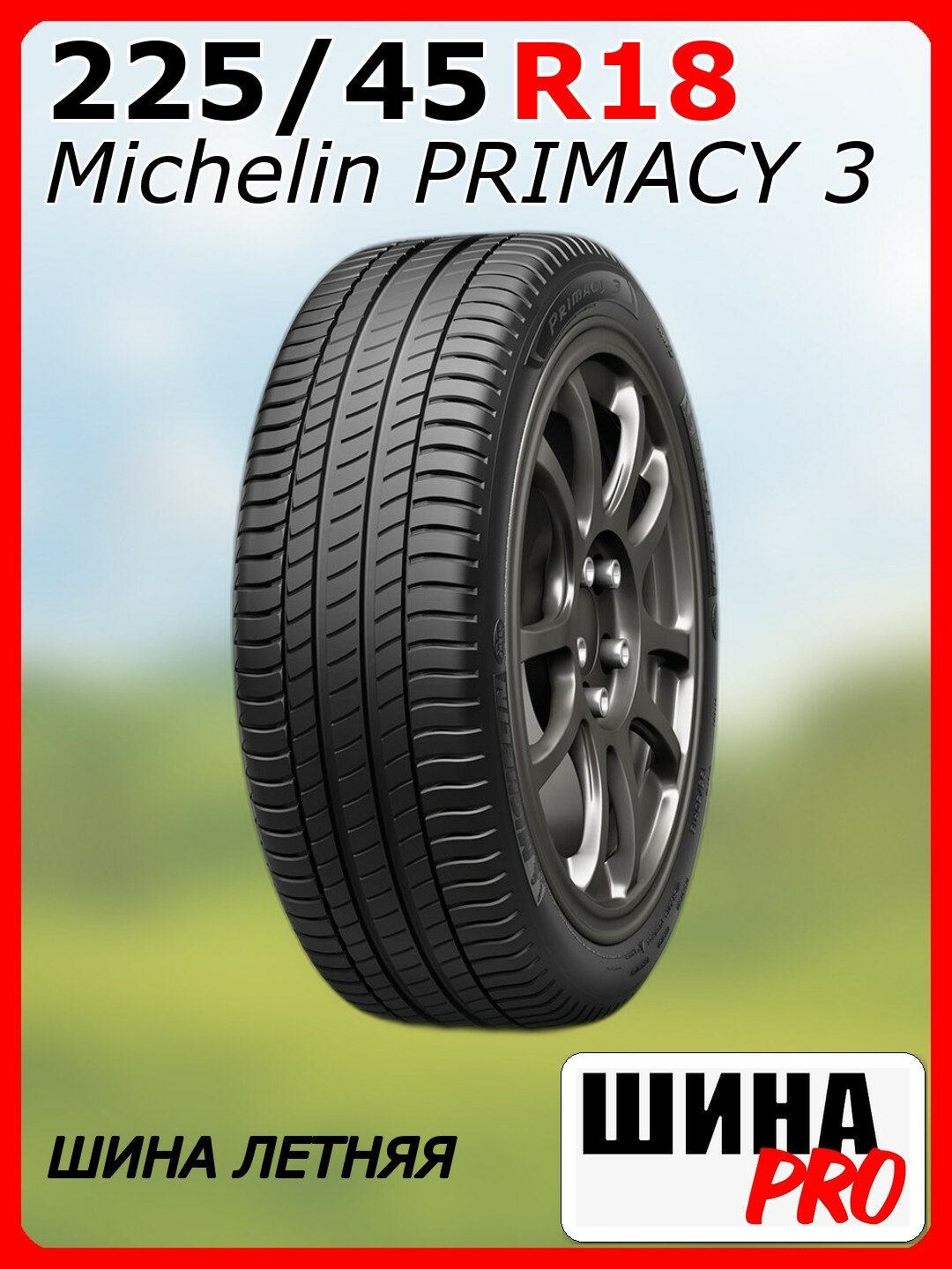 Шина летняя Michelin 225/45/18 W 91 Primacy 3 ZP Run Flat для легковых автомобилей 653892