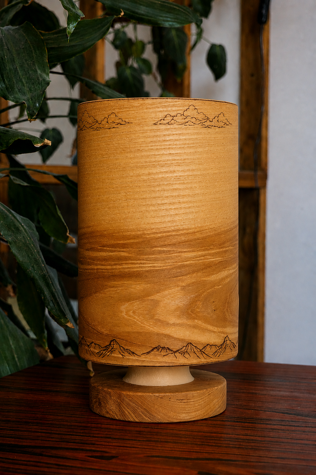 Настольная лампа из натурального дерева Honey lamp, ручная работа, теплый интерьерный свет, минимализм