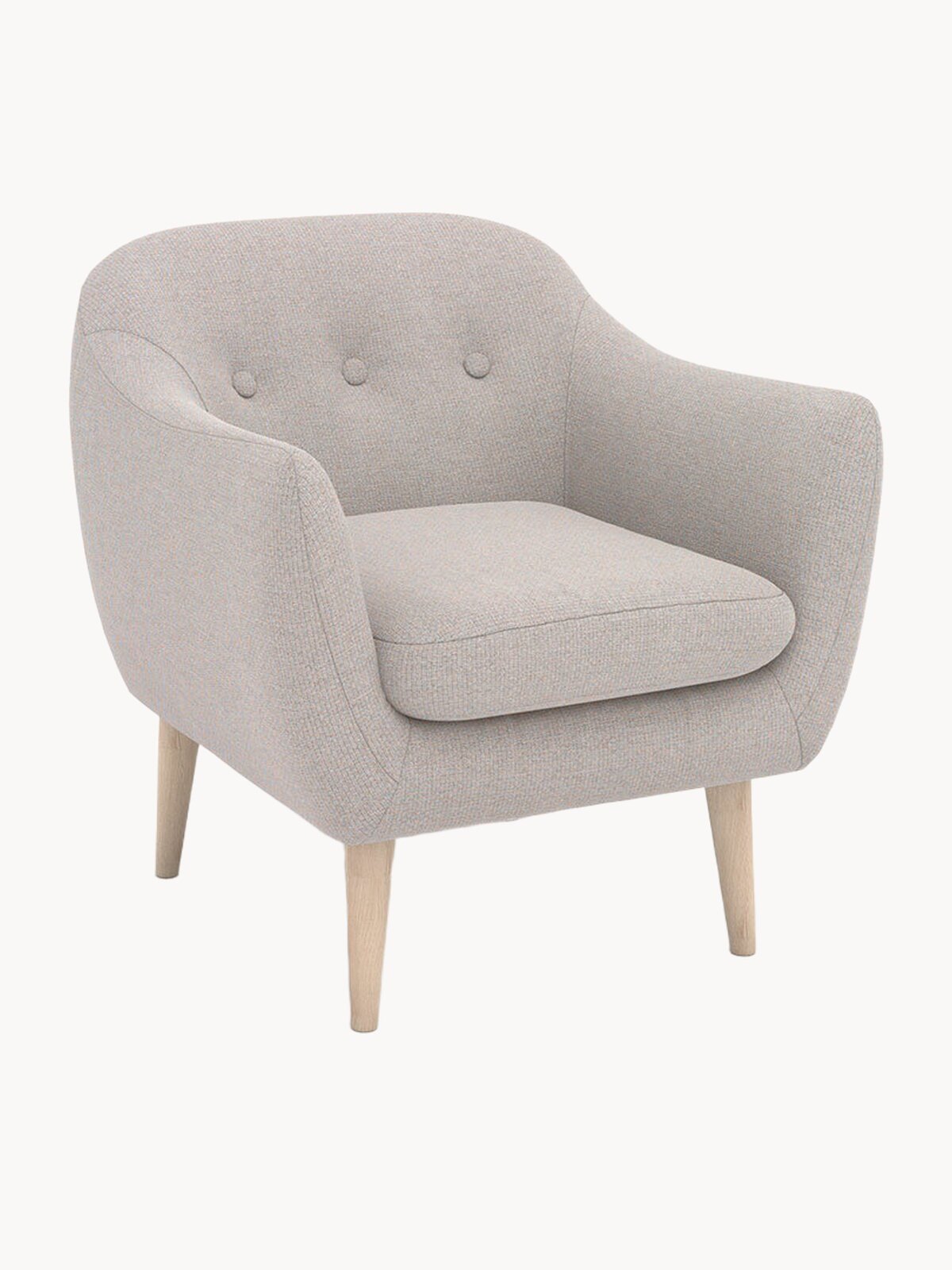 Кресло Delicatex "Лутон", бежевое, текстиль, классическое, на ножках