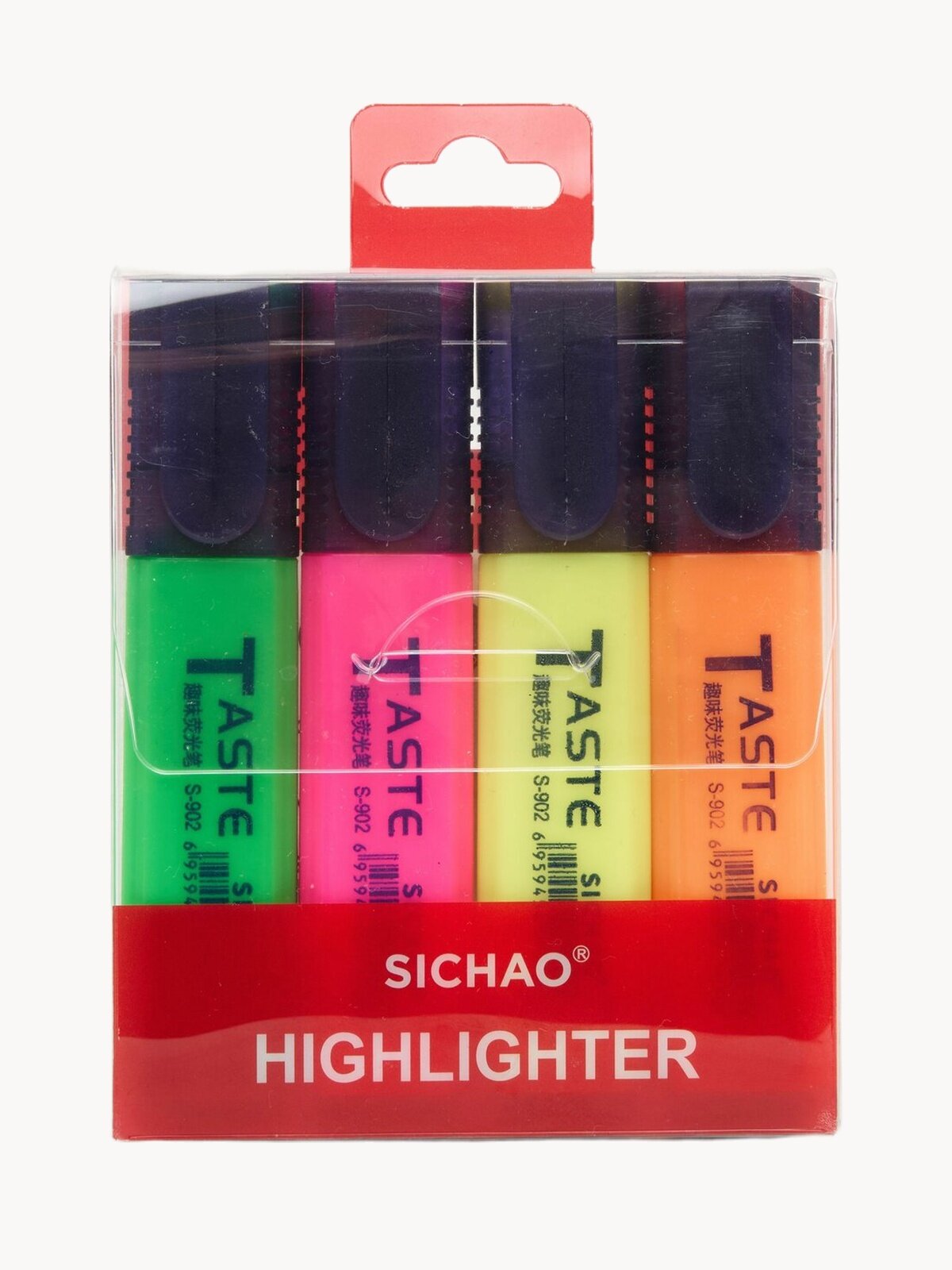 Маркеры текстовыделители. Неоновые цвета. Набор 4 шт.