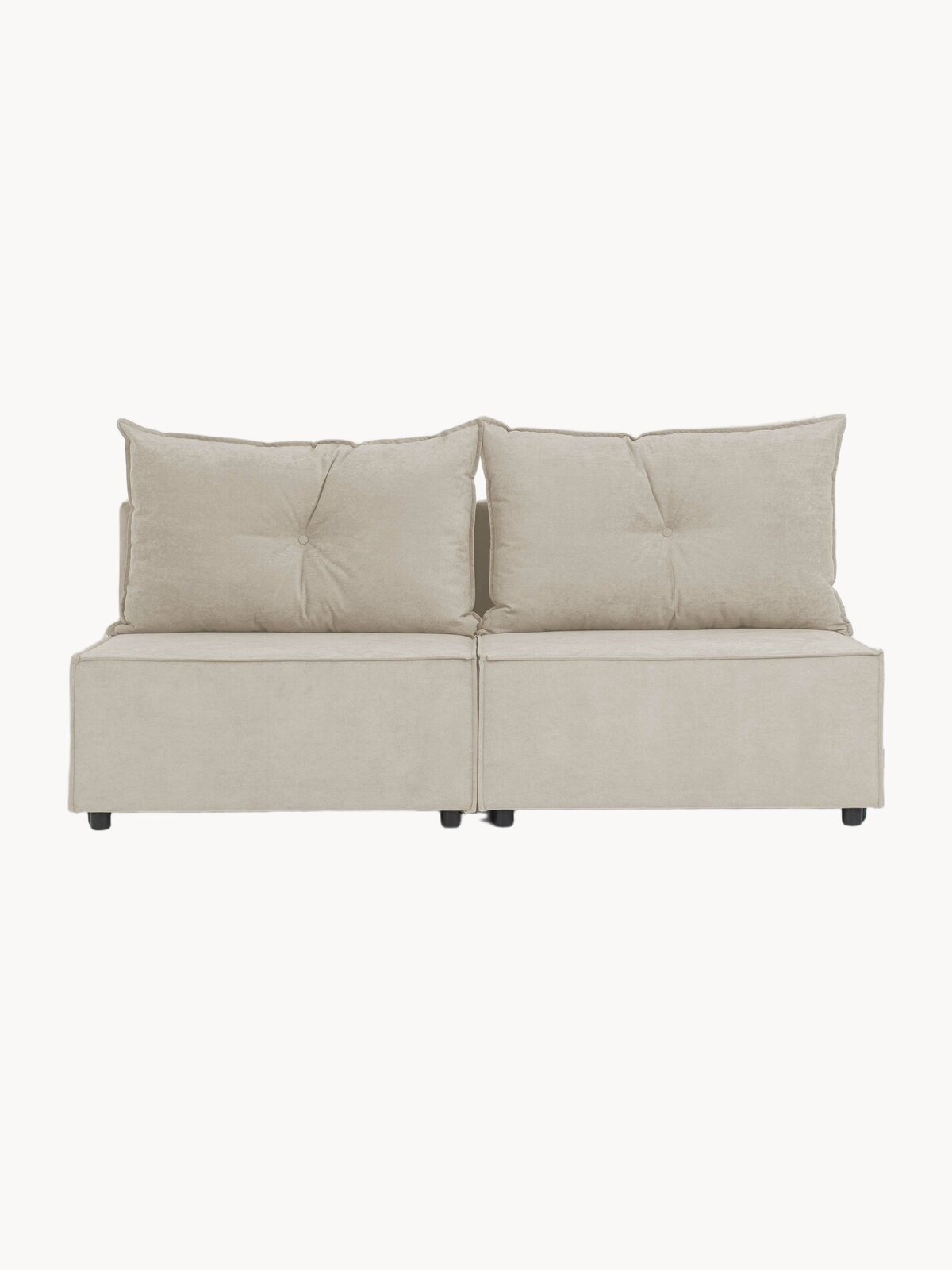 Диван CITYHD Гонконг, бежевый, раскладной, съемный чехол, обивка велюр