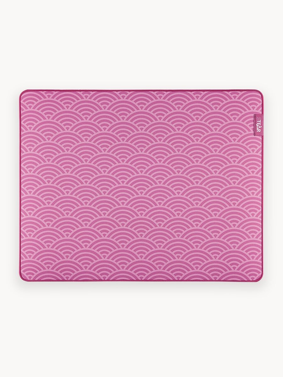 Коврик для мыши игровой STEAR LX-300-3 Nami L, из жаккарда - геймерский розовый ковер на стол средний 50 на 40 см, jacquard - жаккардовый коврик 500x400х4 мм - японский узор