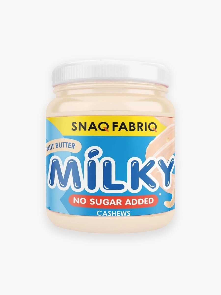 Snaq Fabriq молочно-ореховая паста MILKY без сахара с кешью, 250г
