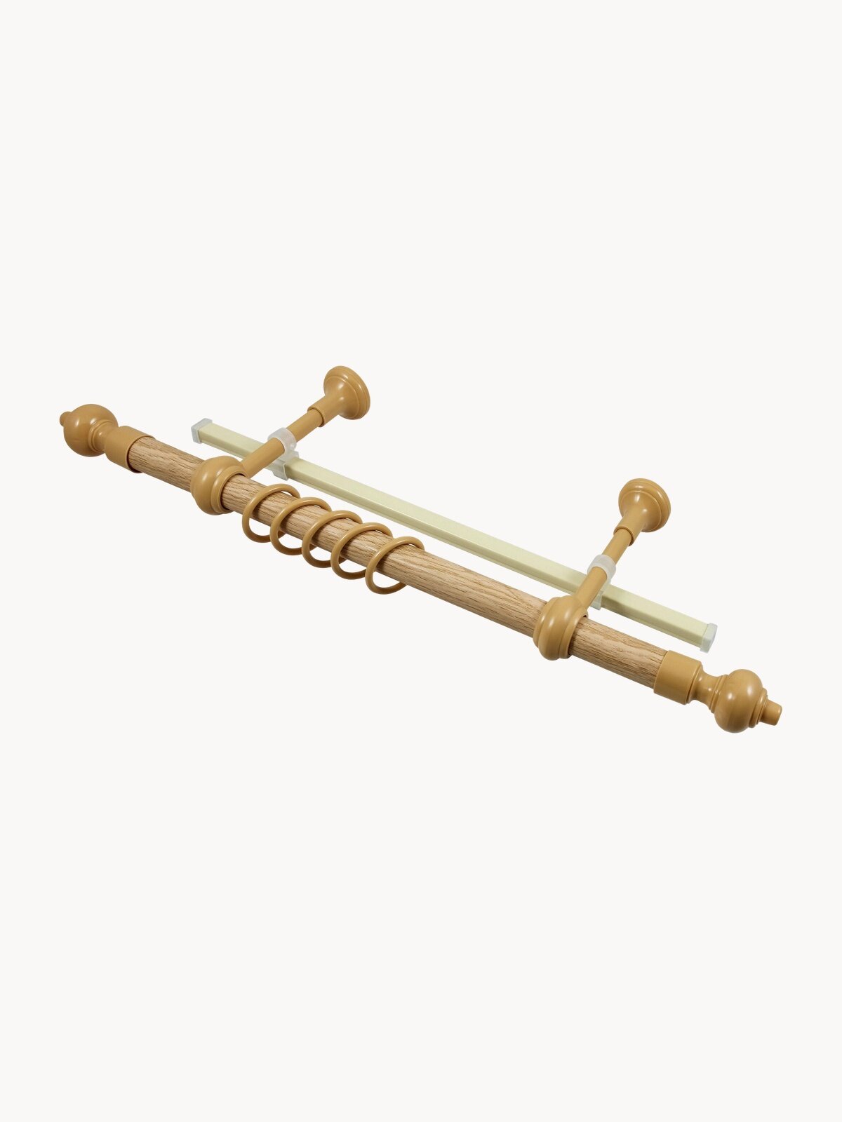 Карниз для штор Legrand Кантри настенный двухрядный ясный дуб 160 см