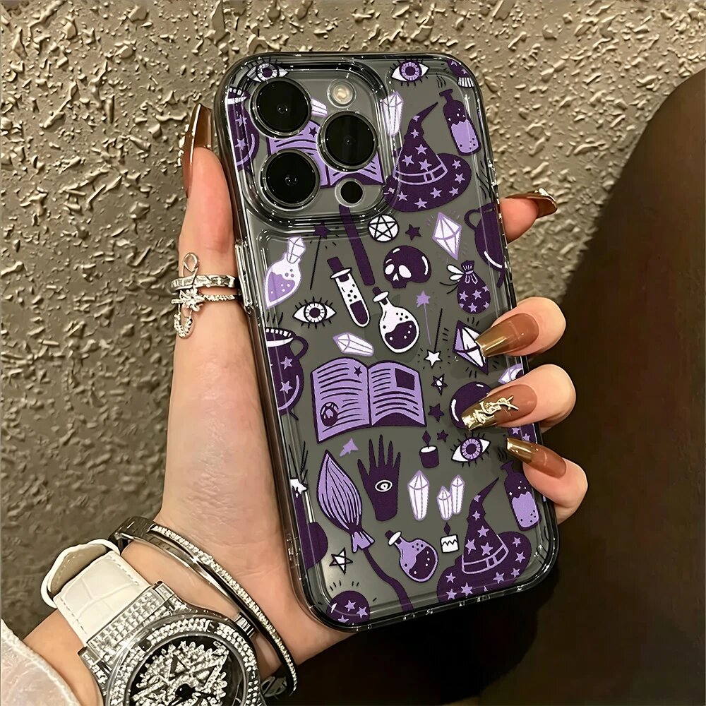Противоударный мягкий прозрачный чехол Magic Elements для iPhone Серый, Grey, For iphone 12 ProMax