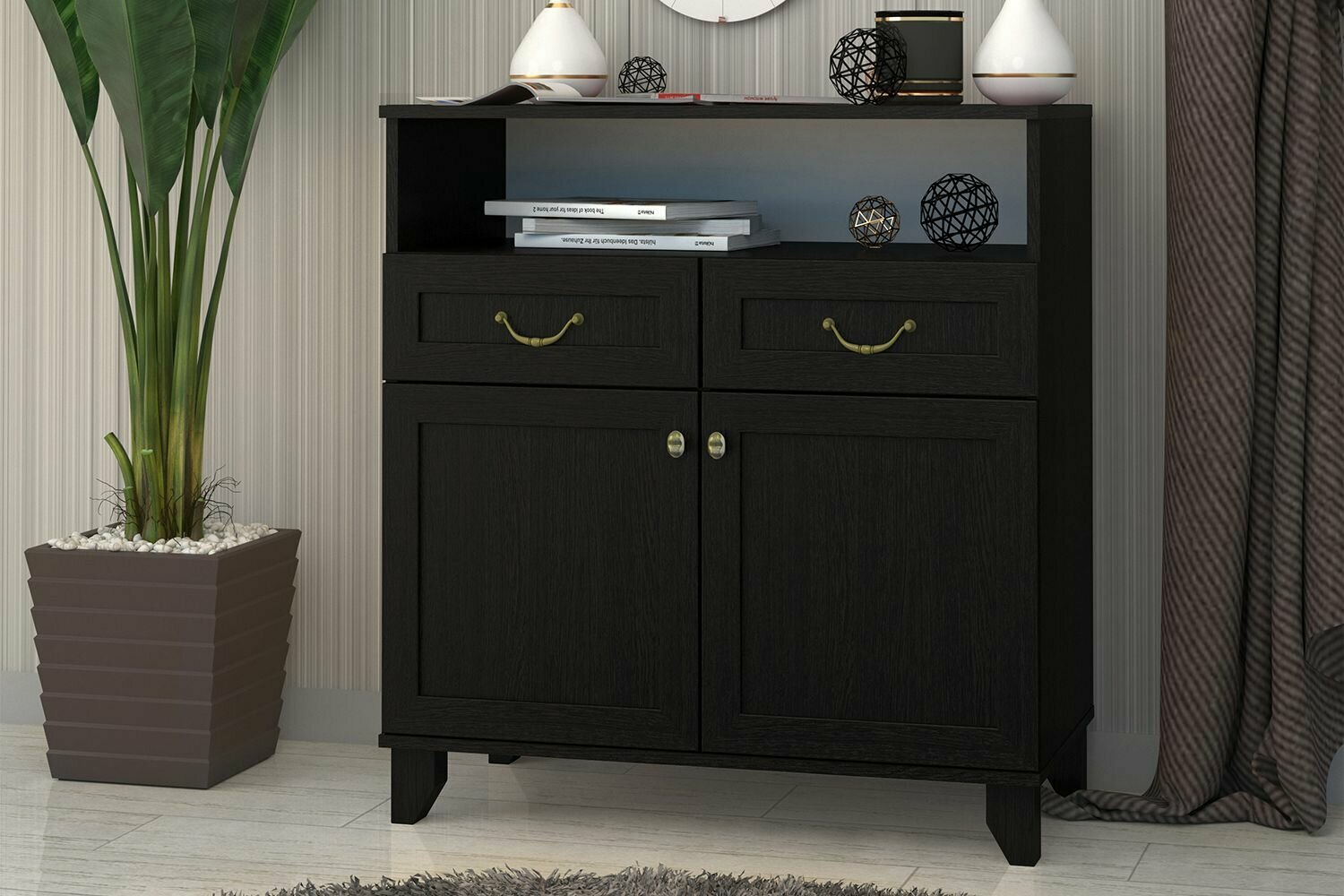 Комод Ренди 31М 80х40х90 венге цаво, рамка квадро МДФ, ножка №3