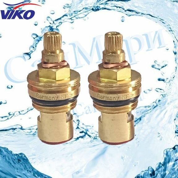 Кран-букса для смесителя VIKO V-0420 керам.1/2" 20 шлиц, 2шт.