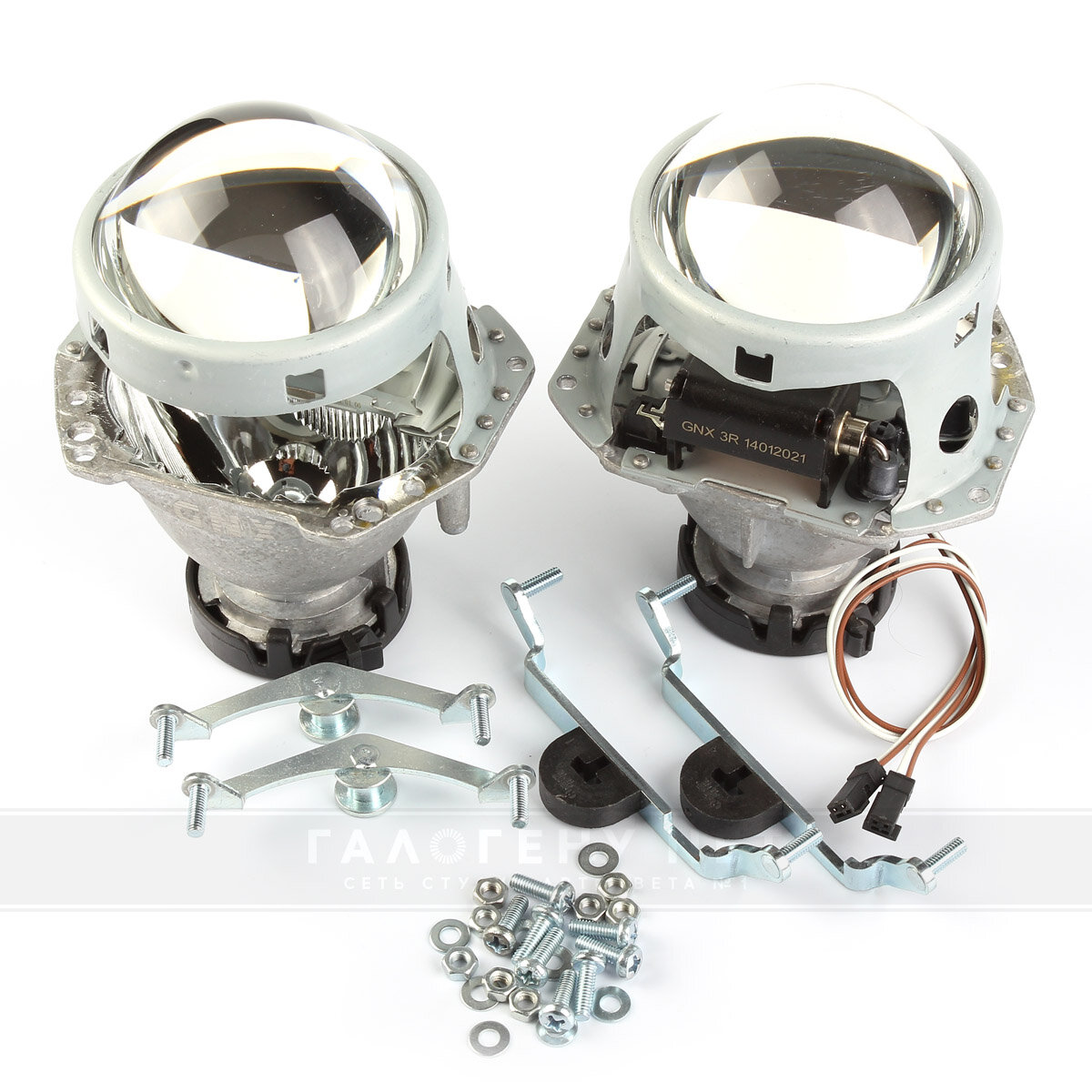 Би-линзы GNX Hella 3R Crystal для фар Audi Q7 4L адаптив 2005-2015 комплект биксеноновых линз 2 шт для автомобилей Ауди