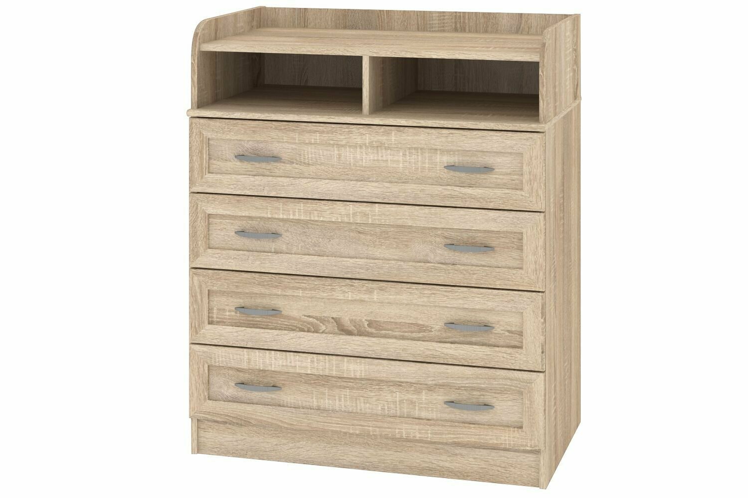 Комод Ода 1 90х50х112 дуб сонома, рамка квадро, 4 ящика