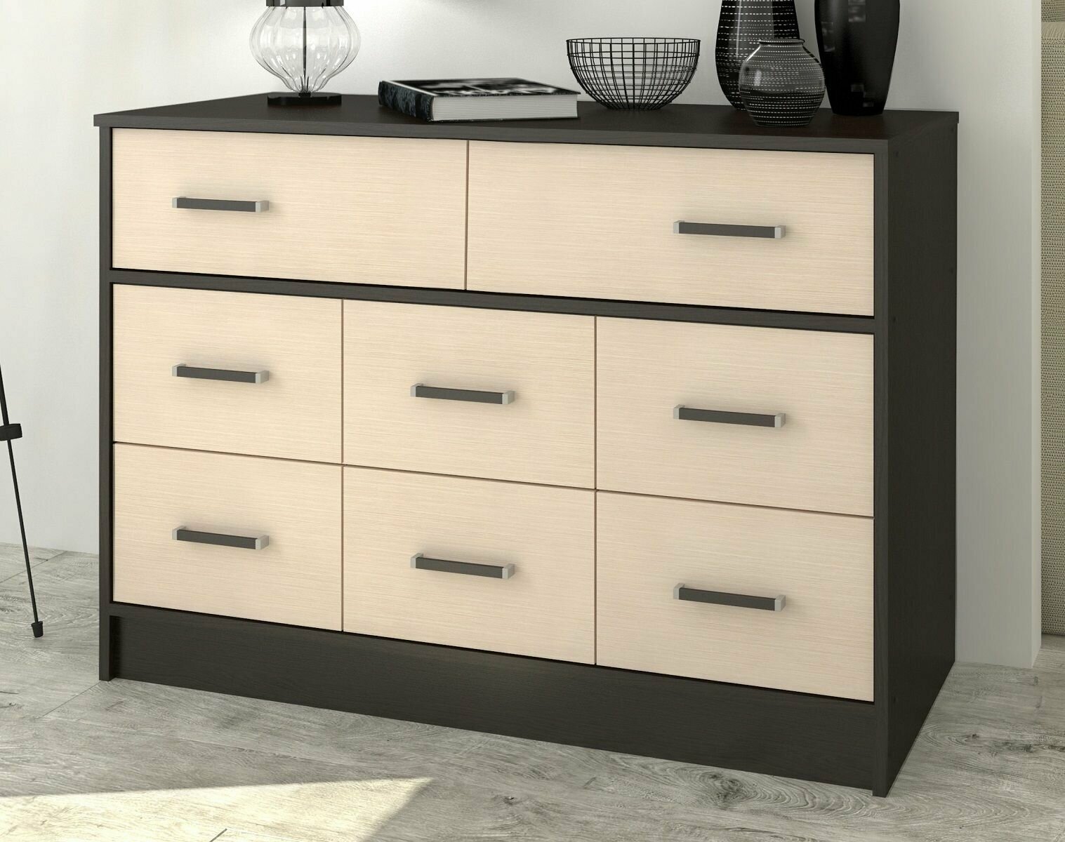 Комод Бонапарт 10 ЛДСП венге цаво, дуб млечный