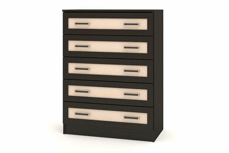 Комод Арлен 6 венге цаво, дуб молочный, рамка квадро