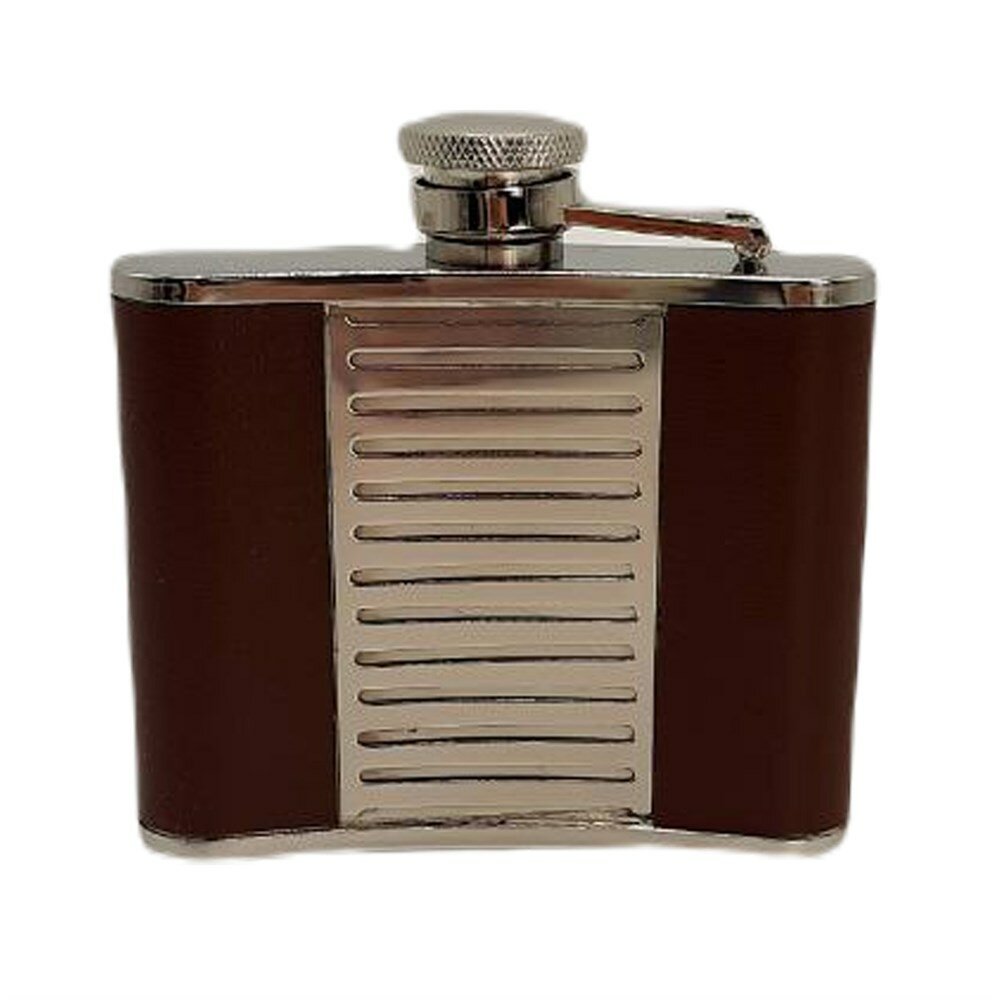 Фляга / Фляжка плоская-карманная / из нержавеющей стали / для воды и алкоголя / походная / 125 мл