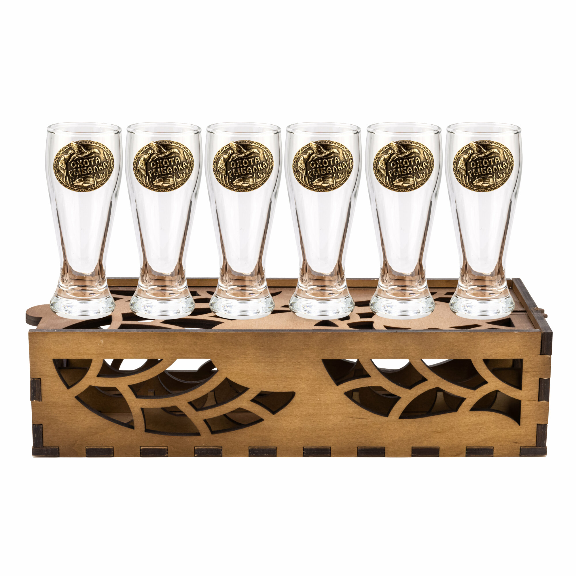 Набор рюмок охота - рыбалка (ПАБ) (ВхШхД 11см./4см./4см.)