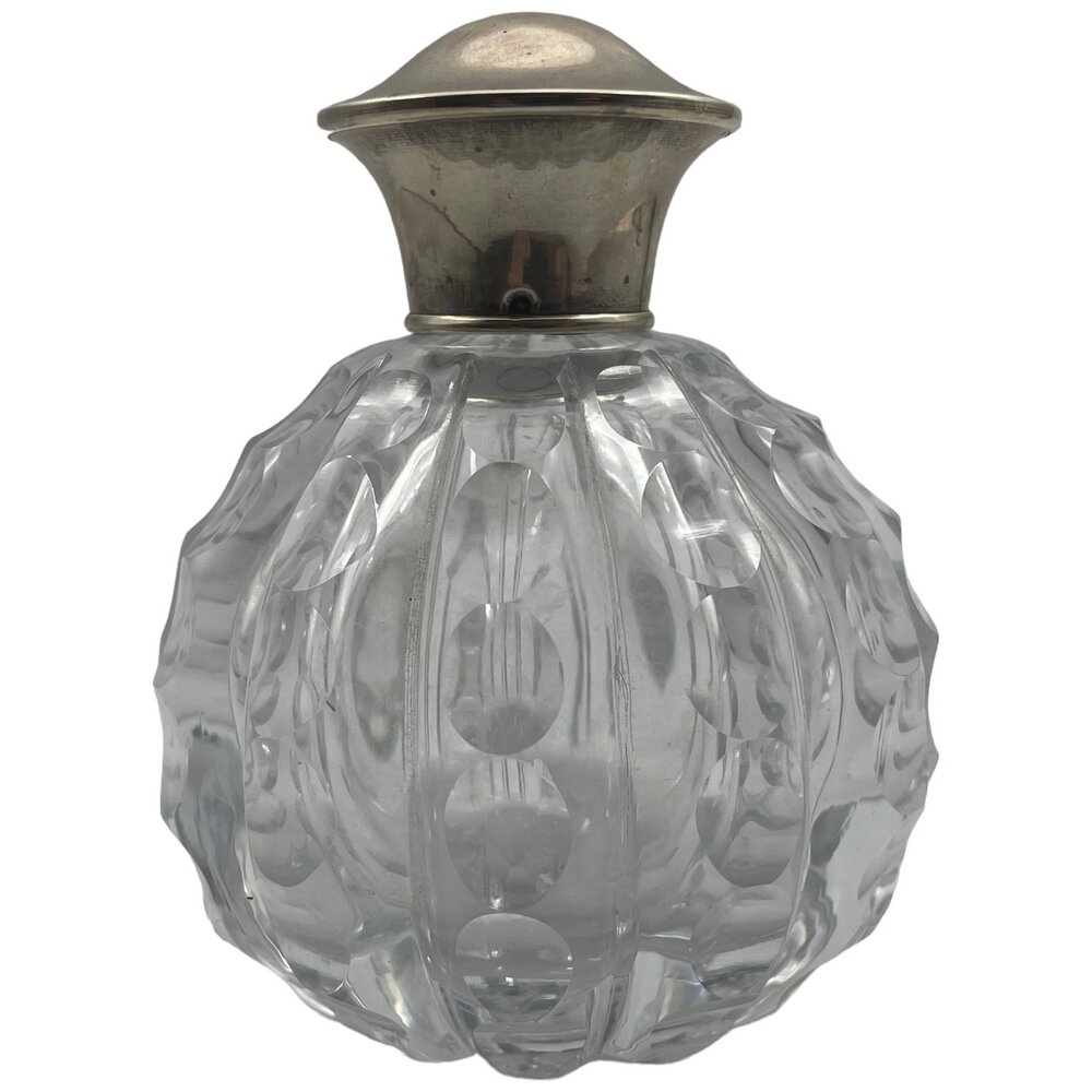 Флакон для парфюма "Грани", 300 мл, хрусталь, серебро, 1920-1950 гг, Европа