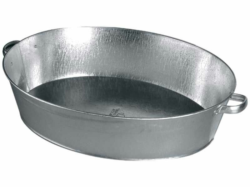 Таз овальный оцинкованный 49х41х13 см